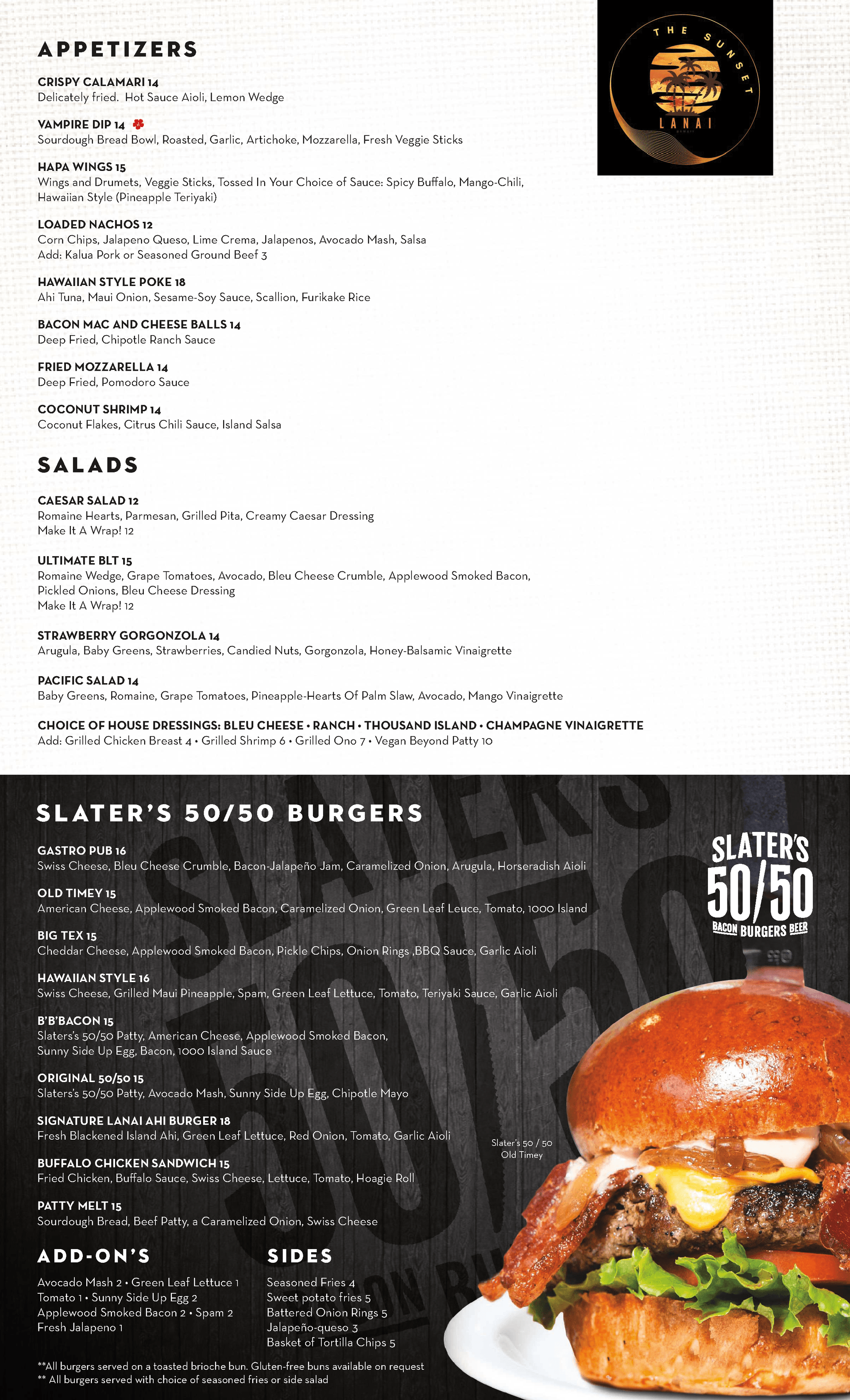 Menu | sunsetlanai.com